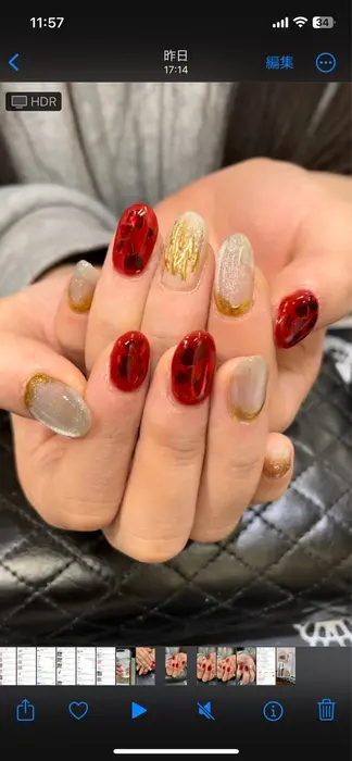 定額ネイル 5300円｜美容室Alice kyo(Alice アリス hair nail所属)のネイルデザイン(20250217084710)｜ミニモ